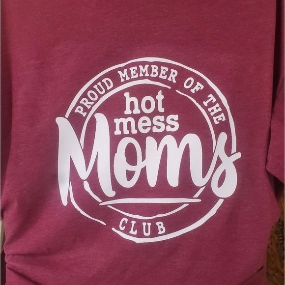 Next Level Apparel | Tops | Hot Mess Club Exclusive Handmade Burgundy ...